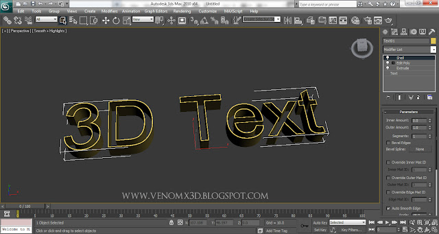 V3N0M's - 2D and 3D art: 3D Text Simple Rendering
