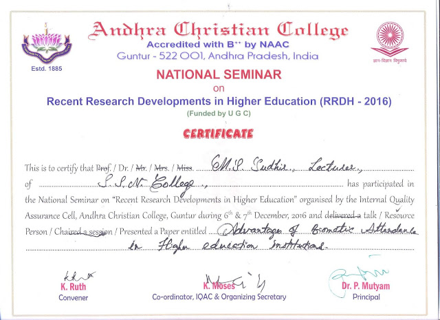 My Achievements: Participation Certificate Resource Person – Two Day U ...