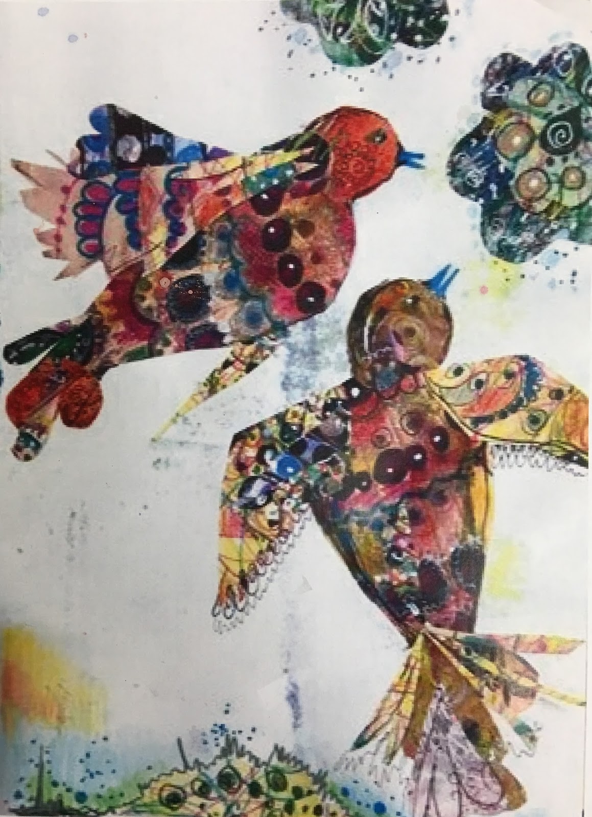 Art Room Blog: 4th Grade Collaborative Bird Project...