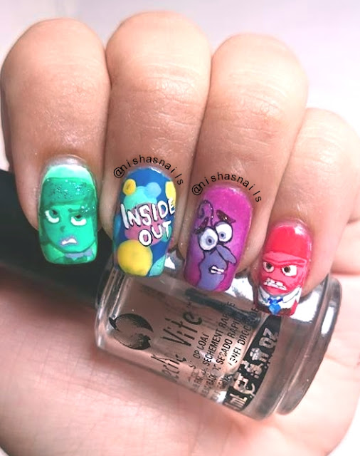 Nisha's Nails: Disney's Inside Out nails