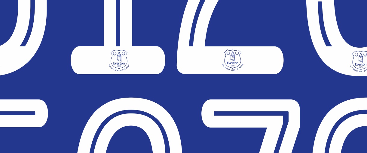 Font Number Football: Font Everton FC 2017 2018 cup version (Demo)