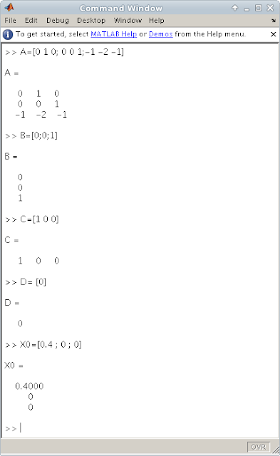 Modelado de sistemas UACM: Ejemplo espacio estados Matlab