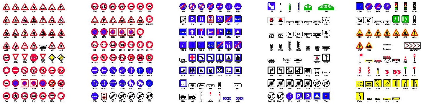 Bloc Autocad Panneaux signalisation dwg | Génie civil et Travaux ...