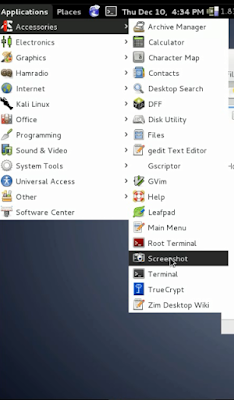 kali linux how to take screenshot screen shot desktop