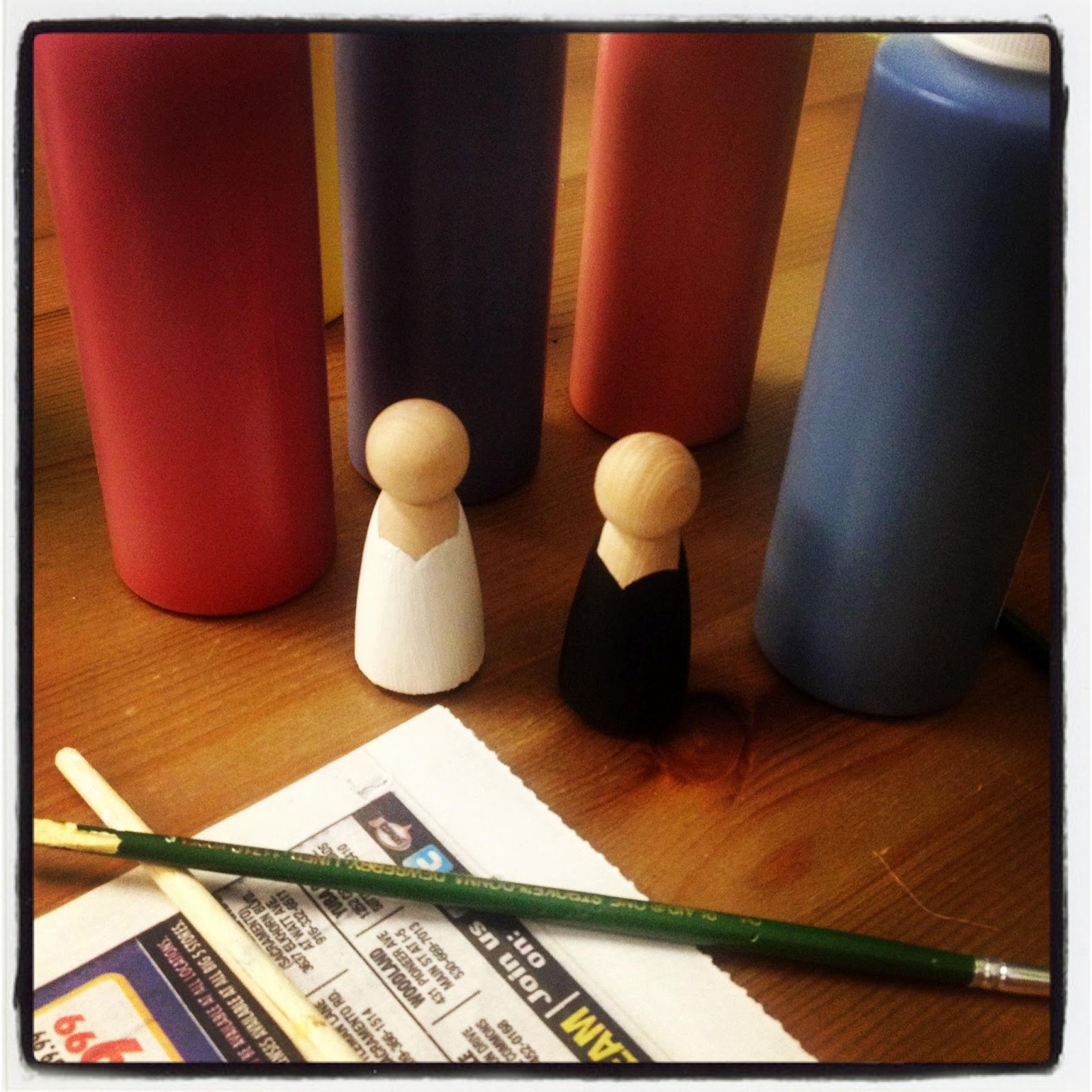 createbellacreate: Doll Pin Ballerina Tutorial