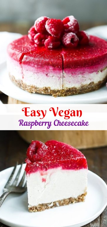 Easy Vegan Raspberry Cheesecake - Good Food Recipes