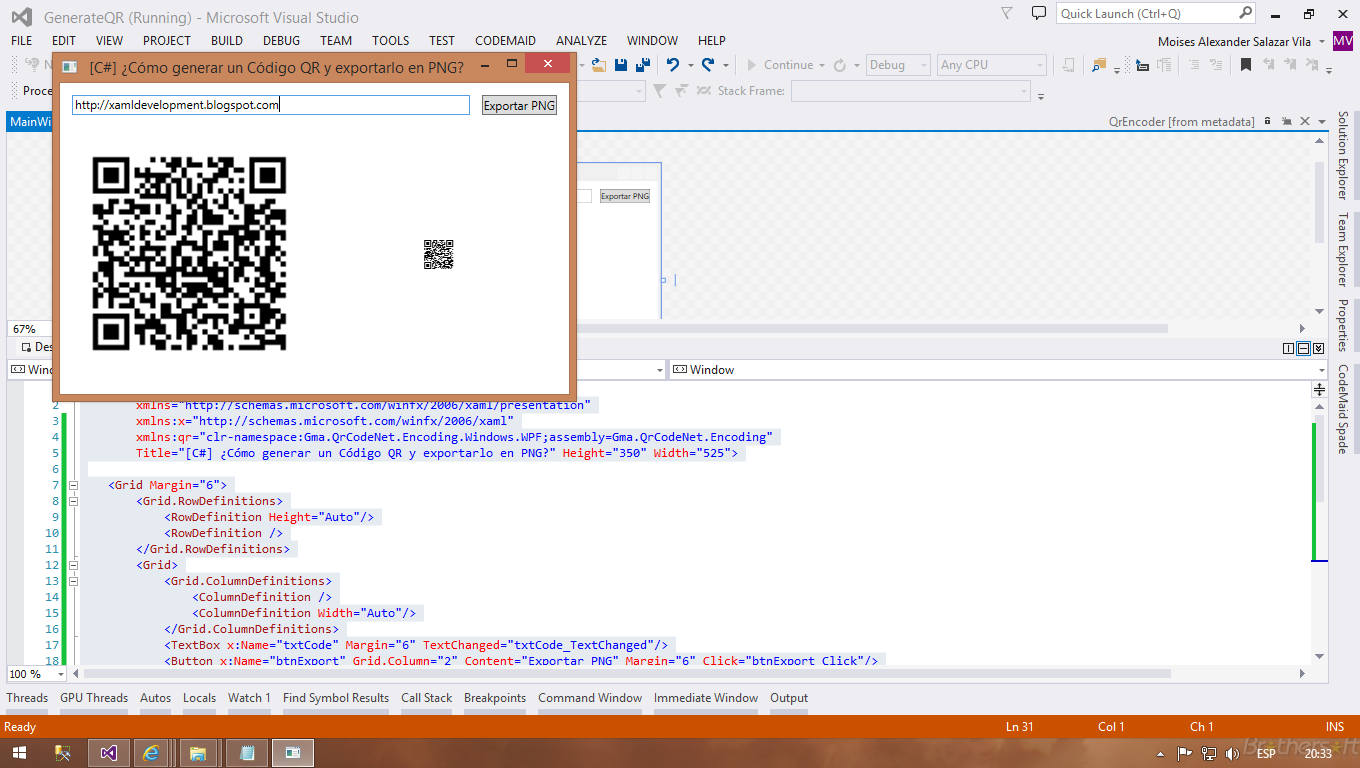 [WPF] ¿Como generar un Código QR y exportarlo en PNG? | Epicalsoft ...