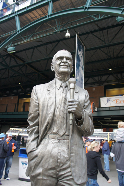 Michigan 1001 Daily Photo: Ernie Harwell Statue at Comerica Park