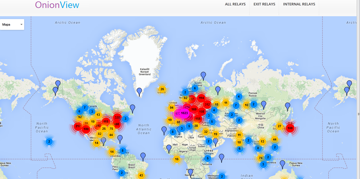 Visualiza el número de nodos Tor en el mundo con OnionView - Estación ...