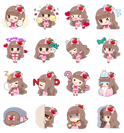 Line2436 LINE PLAY Cherry甜美的一天！