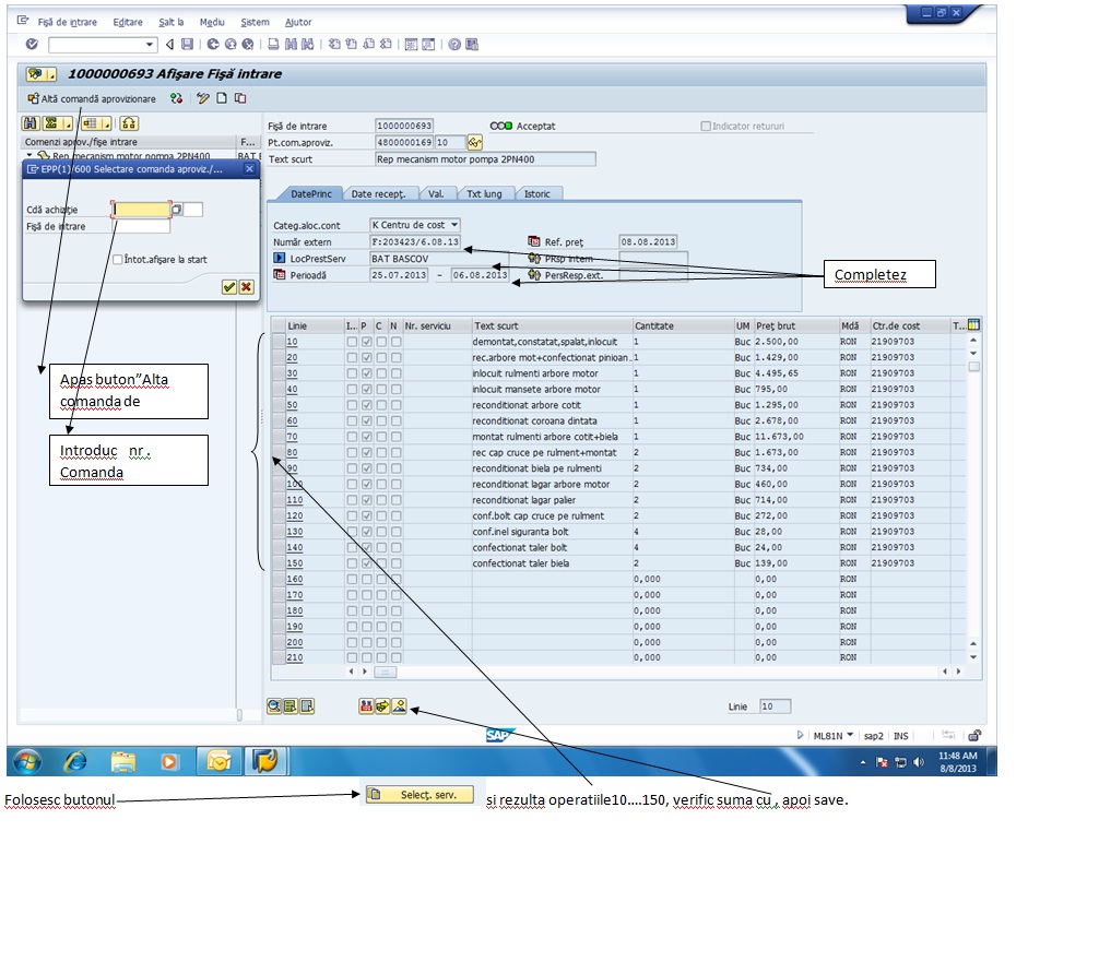 Nelu Ploscaru: SAP MM- Efectuare SES