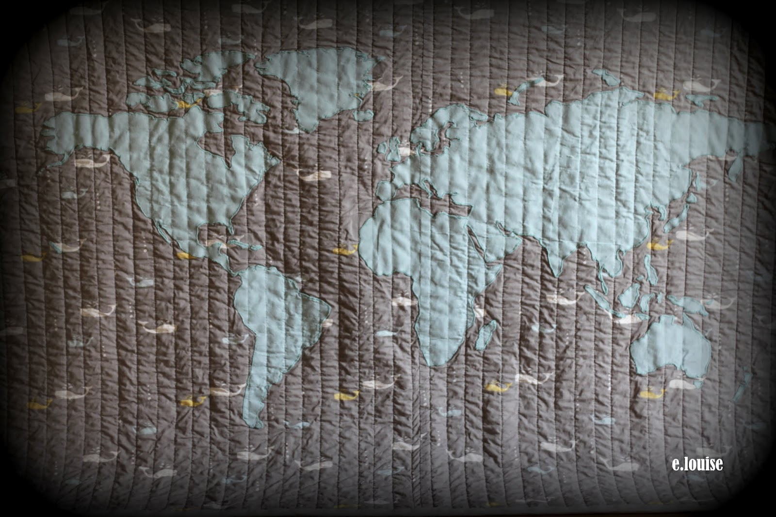 e.louise: World Map Quilt