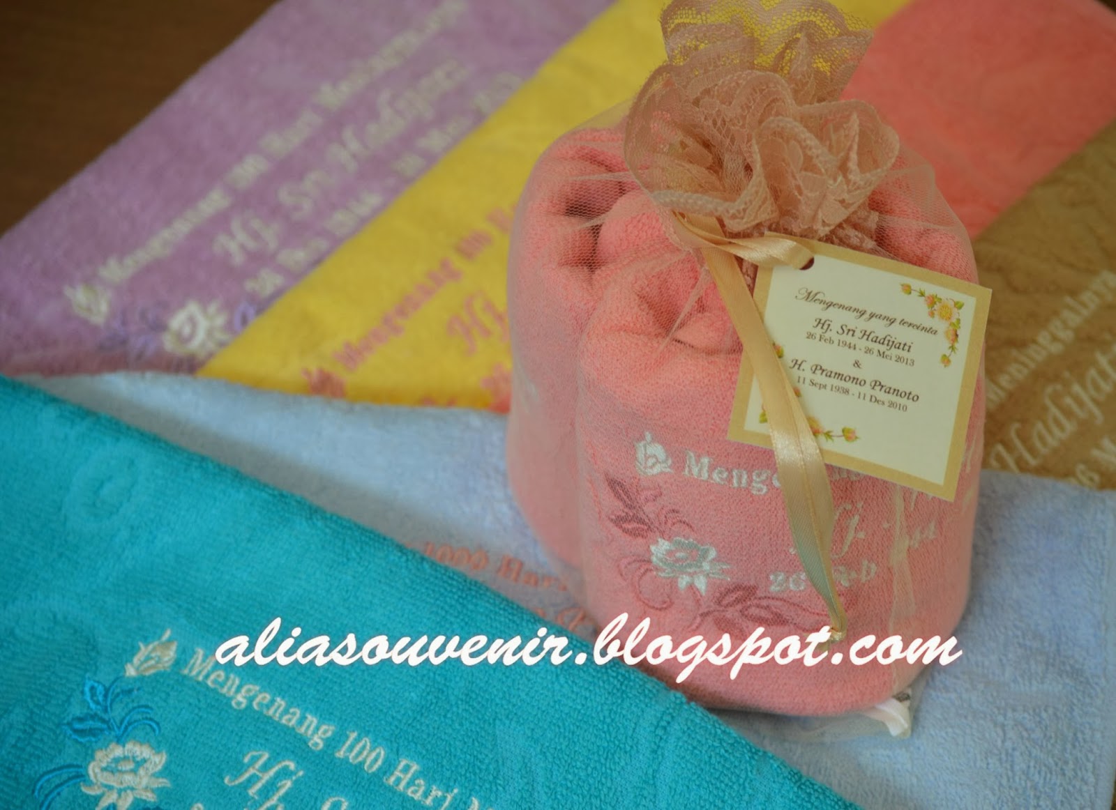 Handuk Bordir 50x100 Kemasan Kantong Tile