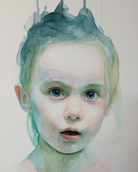 Watercolor Portrait By Ali Cavanaugh - Art Collection