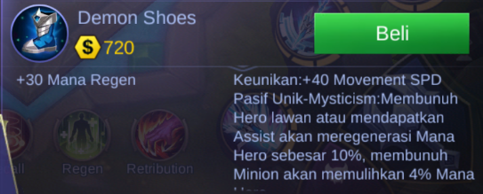 Penjelasan Item Movement Sepatu di Mobile Legends - Fitrarahim