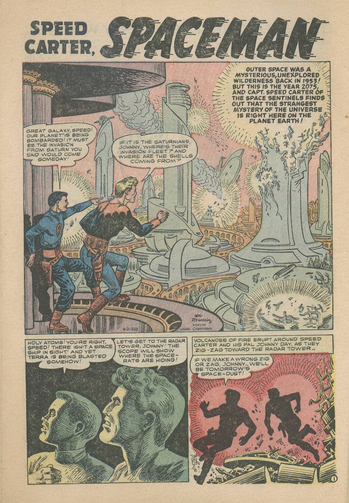 Last of the Spinner Rack Junkies: Speed Carter SPACEMAN by Joe Maneely 1953