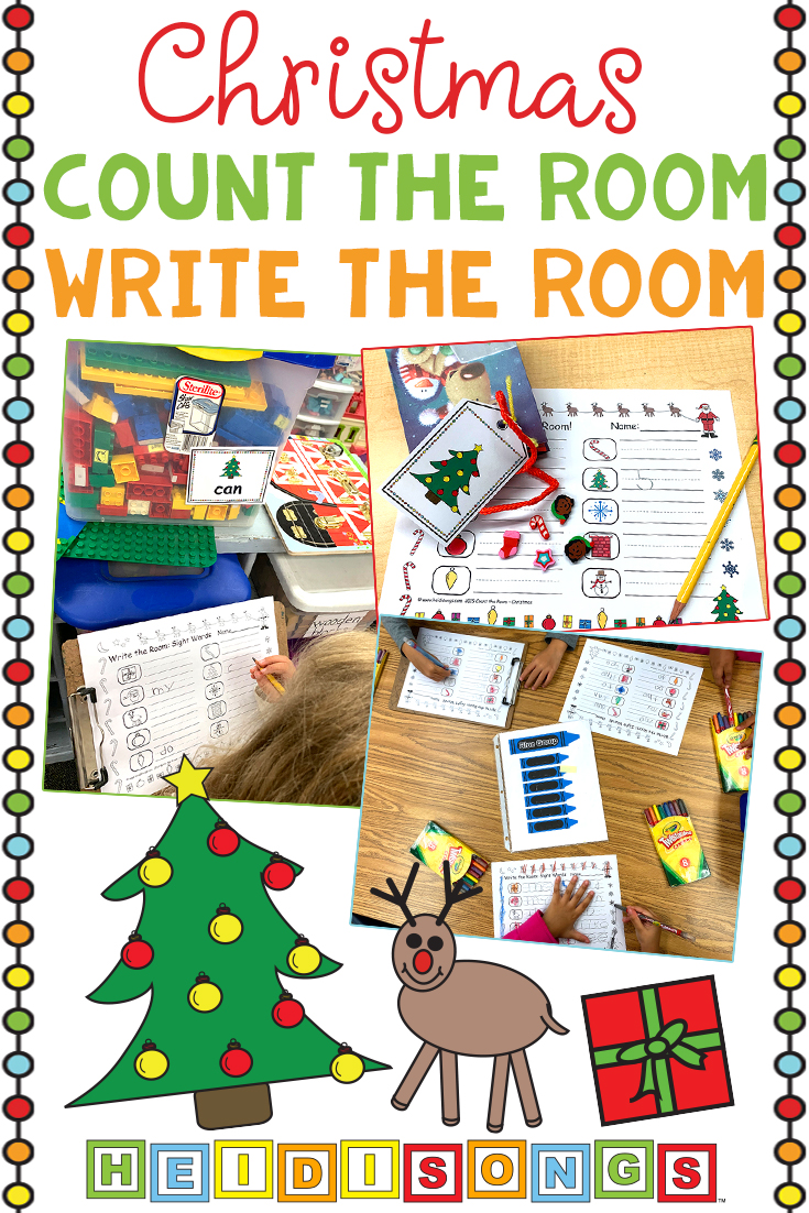 Christmas Count the Room & Write the Room! (EDITABLE!)