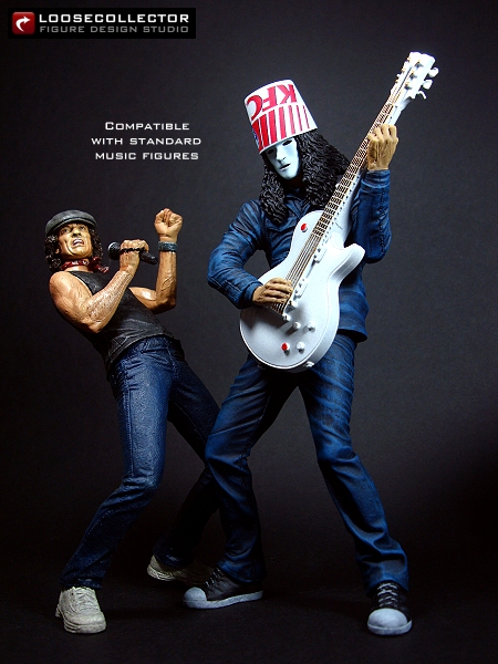 Loosecollector Custom Figures Archive: Buckethead 7-inch Statue (Blue ...