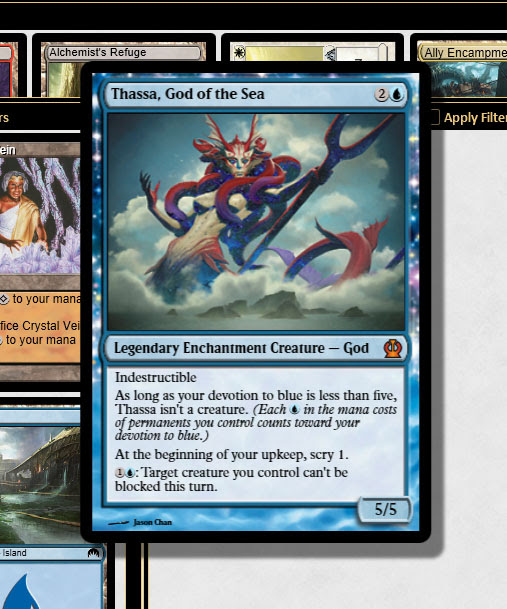 Magic the Gathering Adventures: Commander Thassa Mono-blue