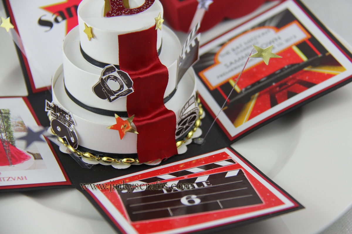 Jinky's Crafts & Designs: Hollywood Theme Bat Mitzvah Place Card Holder