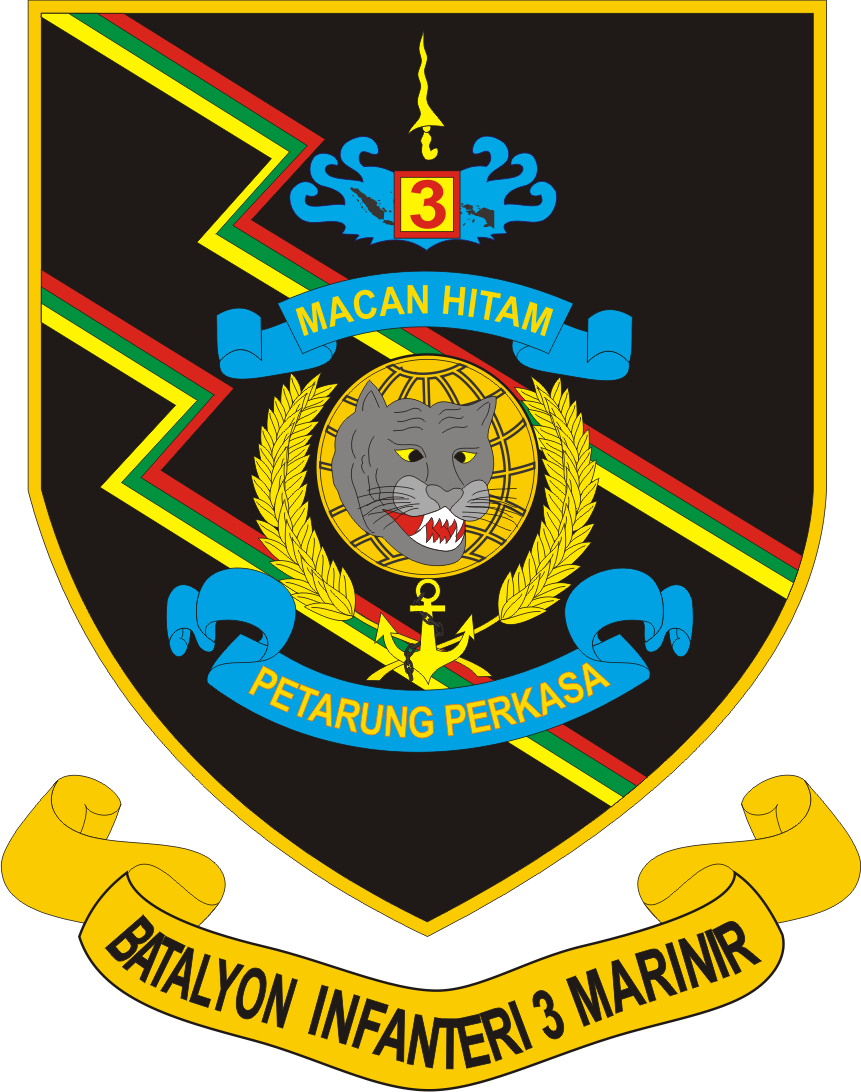 Logo Batalyon Infanteri ( Yonif ) 3 / Marinir - Macan Hitam - Ardi La ...