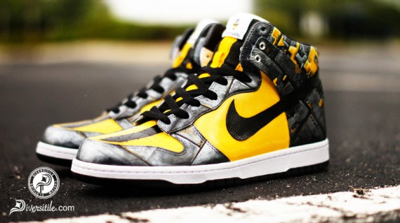 FreshKoast: KOTD: Nike Dunk High ‘Bumble Bee’ Customs by Diversitile
