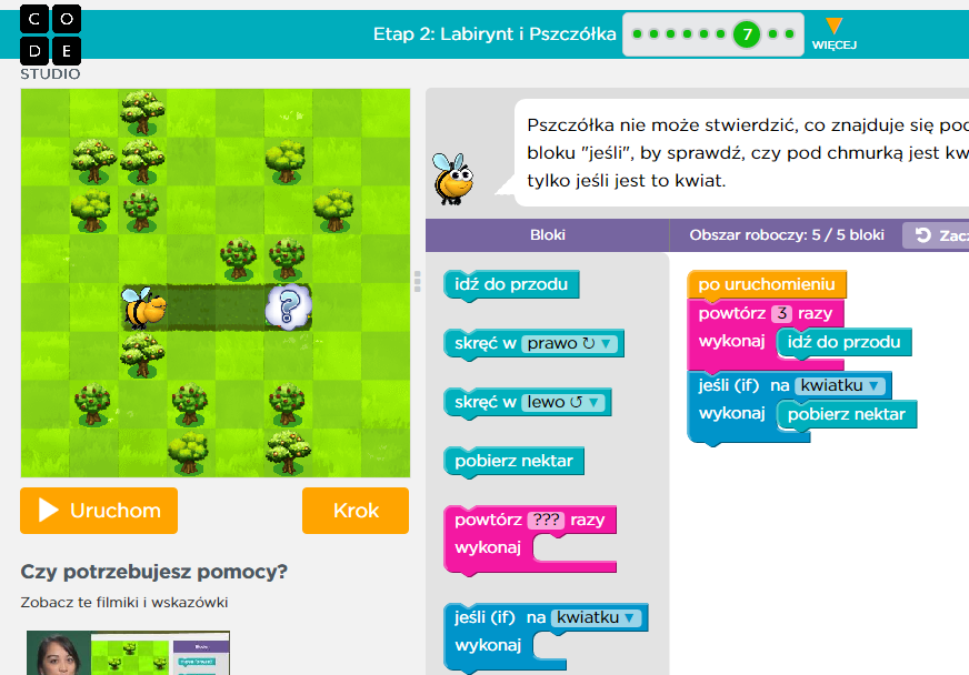 Smartinfo: code.org ODPOWIEDZI kurs 4 etap 2