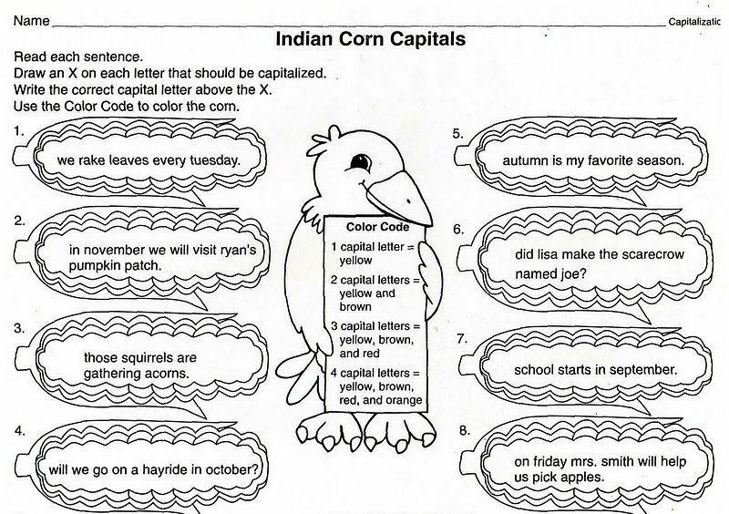 ELEMENTARY SCHOOL ENRICHMENT ACTIVITIES: THANKSGIVING SKILL WORKSHEETS