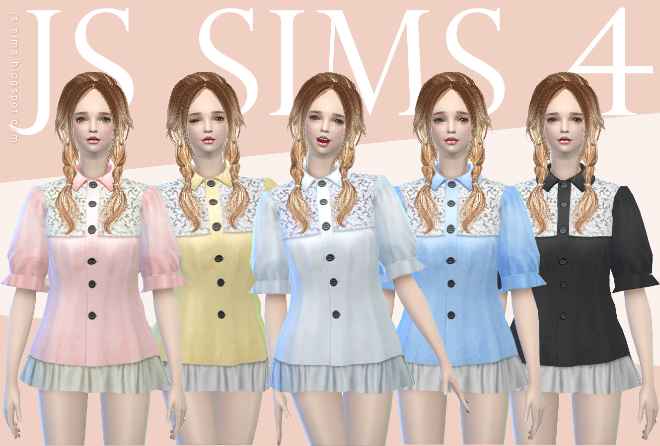 [JS SIMS 4] Dolly Dress Top－JS SIMS｜痞客邦