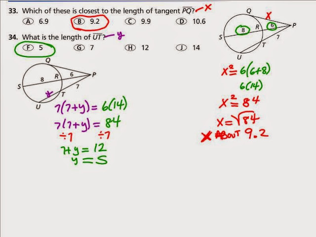 Geometry: CIRCLES - Segment Lengths