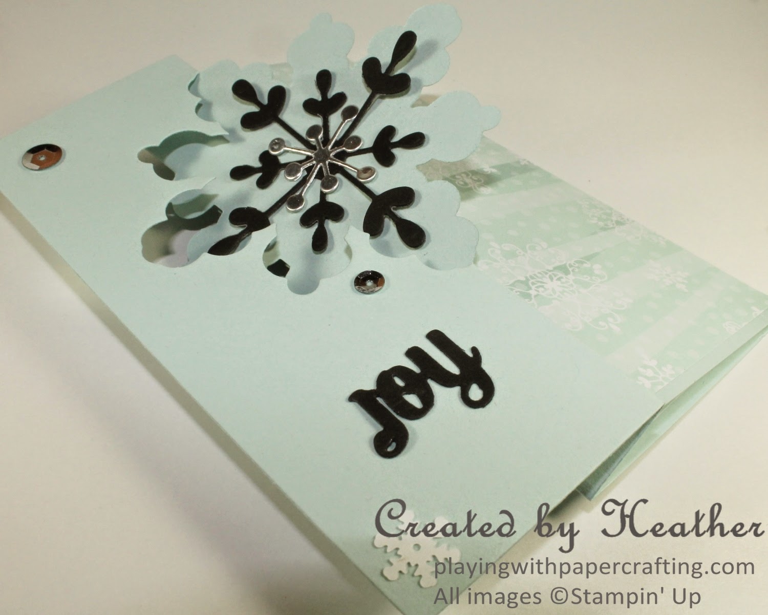 Playing with Papercrafting: Snowflakes Card for As You See It Challenges
