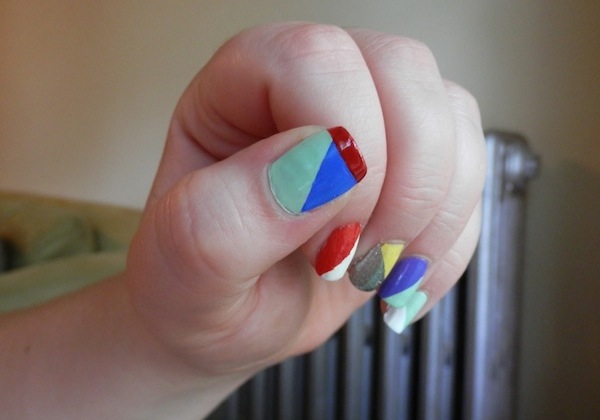 BEAUTY: Geometric Nails Tutorial | Neon Rattail