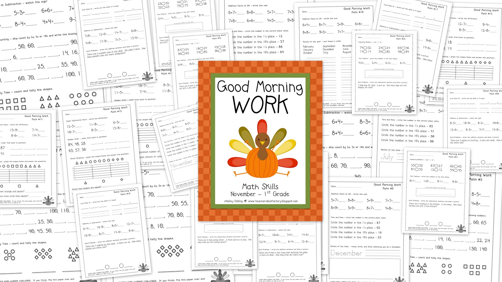 GOOD MORNING WORK - MATH + FREEBIE - Teacher Idea Factory
