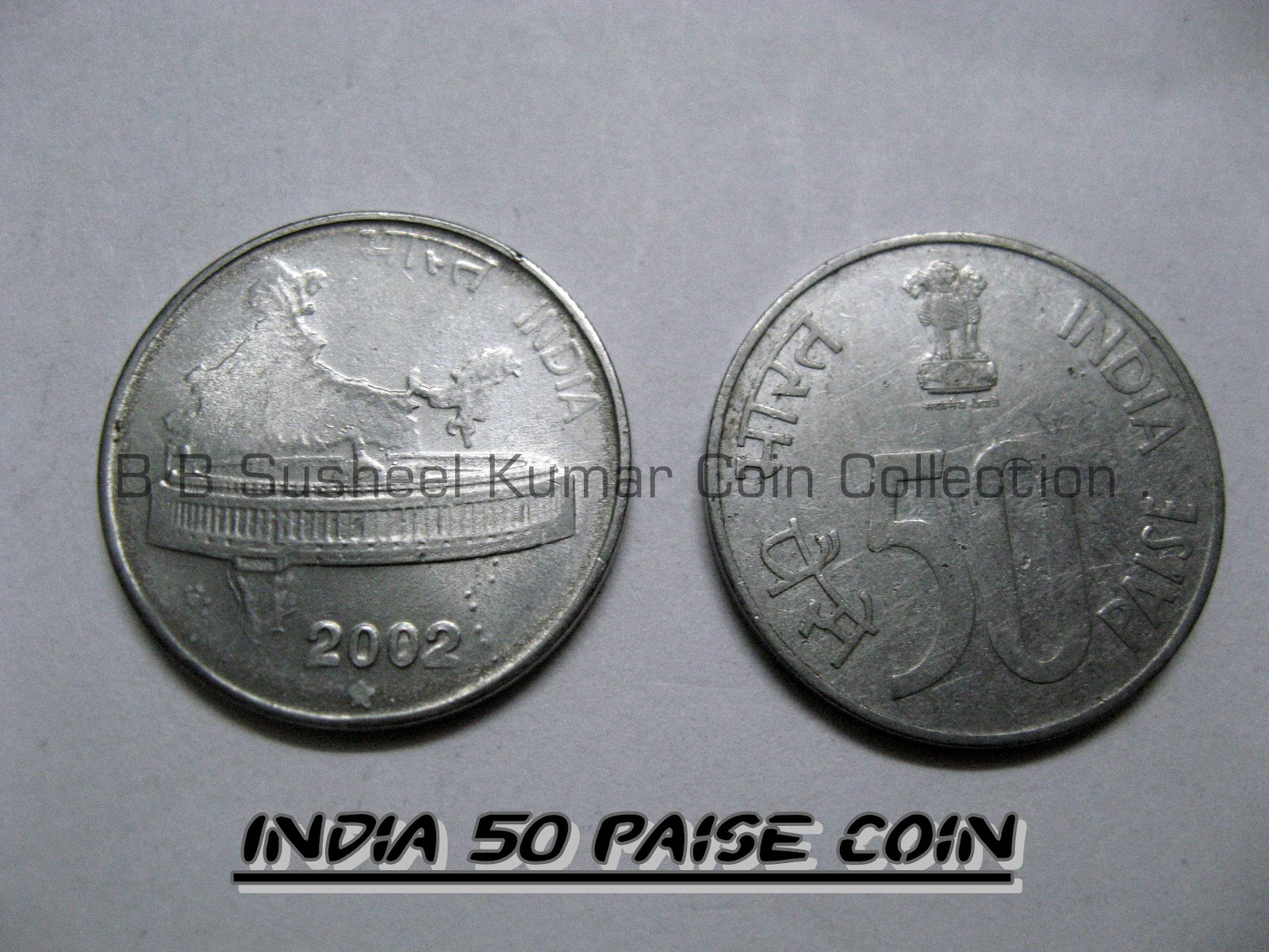 B B Susheel Kumar Coin Collection: India 50 Paise Coin [2002]