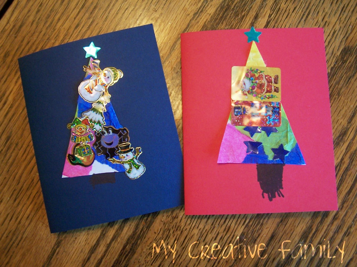 Christmas Tree Cards - Creative Family Fun
