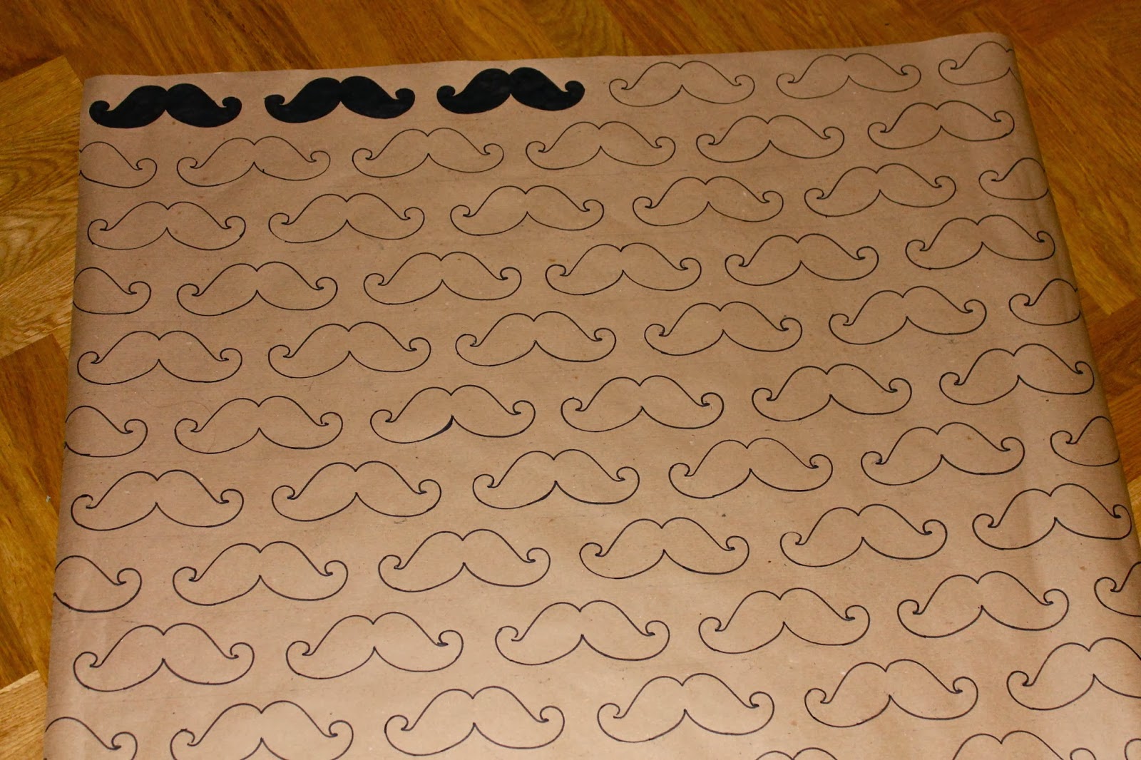 Tulip & Lily: Moustache Wrapping Paper