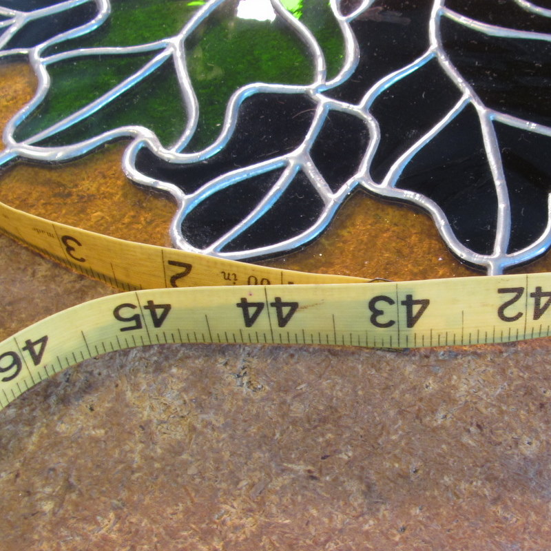 Living Glass Art: Stained Glass Oak Leaves Project~a woodland celebration
