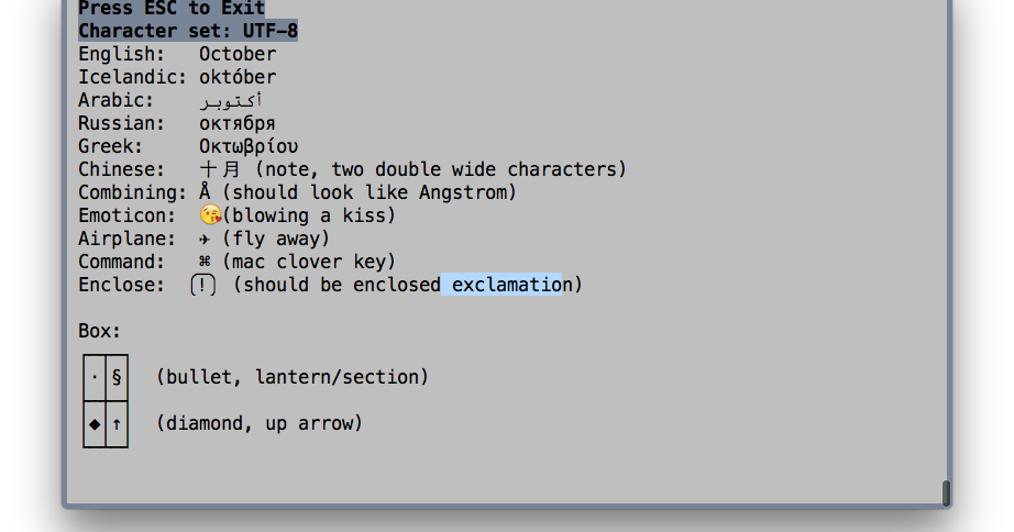 Fun with terminals, character sets, Unicode, and Go