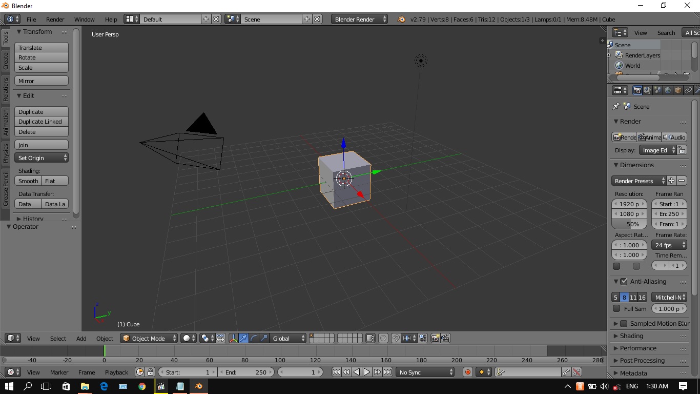 Contoh Membuat Objek 3D Dengan Blender dan Gambar Transformasi 3D ...