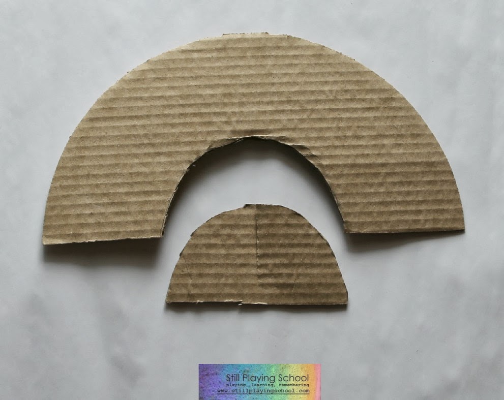 Recycled Cardboard Rainbow Craft | Still Playing School