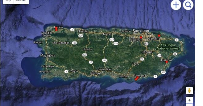 Maps of Puerto Rico Power Plants & Solar Farms
