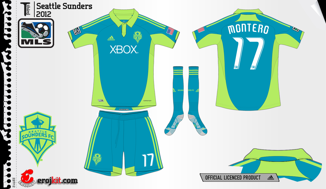 Kit Design, by eroj: 2012-13 Seattle Sounders (Home, Away e Third)