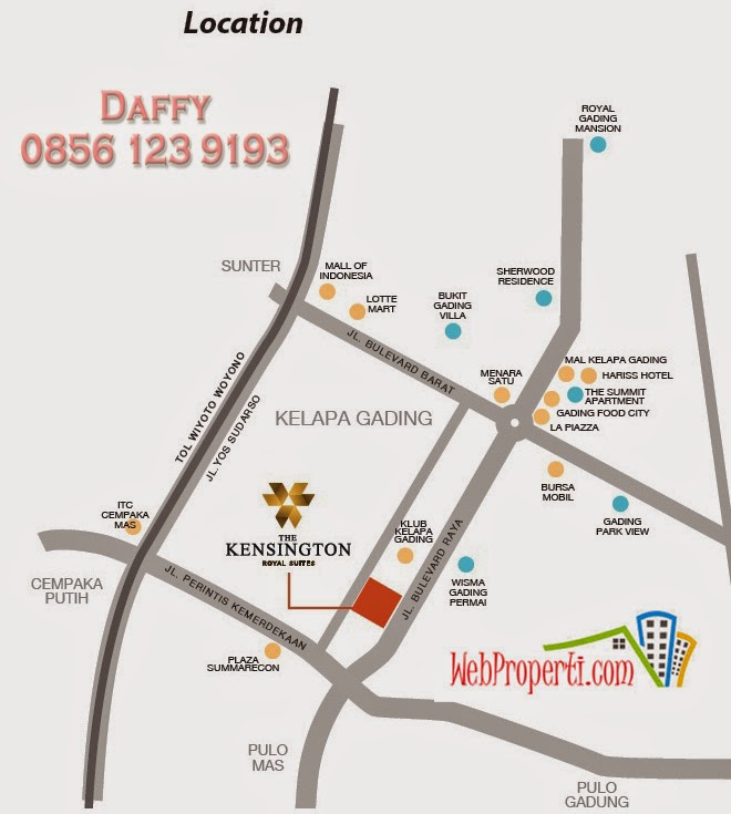 The Kensingston @ Kelapa Gading: Peta Lokasi The Kensington Summarecon ...