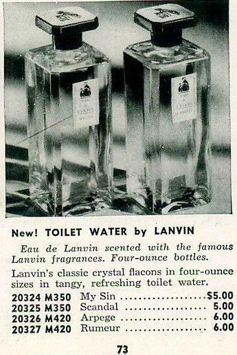 Raiders of the Lost Scent: The unfinished articles: Part Two (LANVIN ...