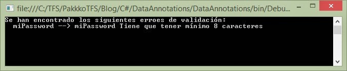 Validaciones con DataAnnotations