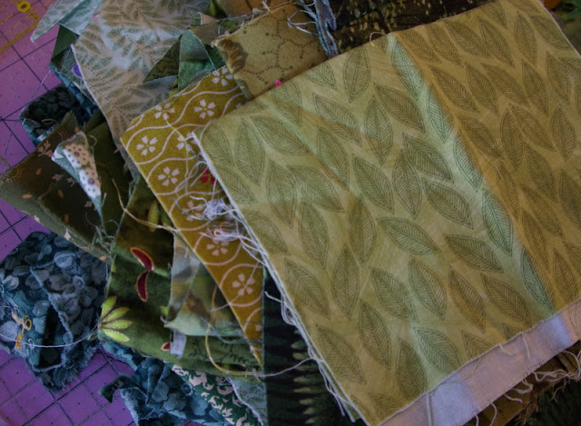 Sane, Crazy, Crumby Quilting: The Green Green Scraps of Home