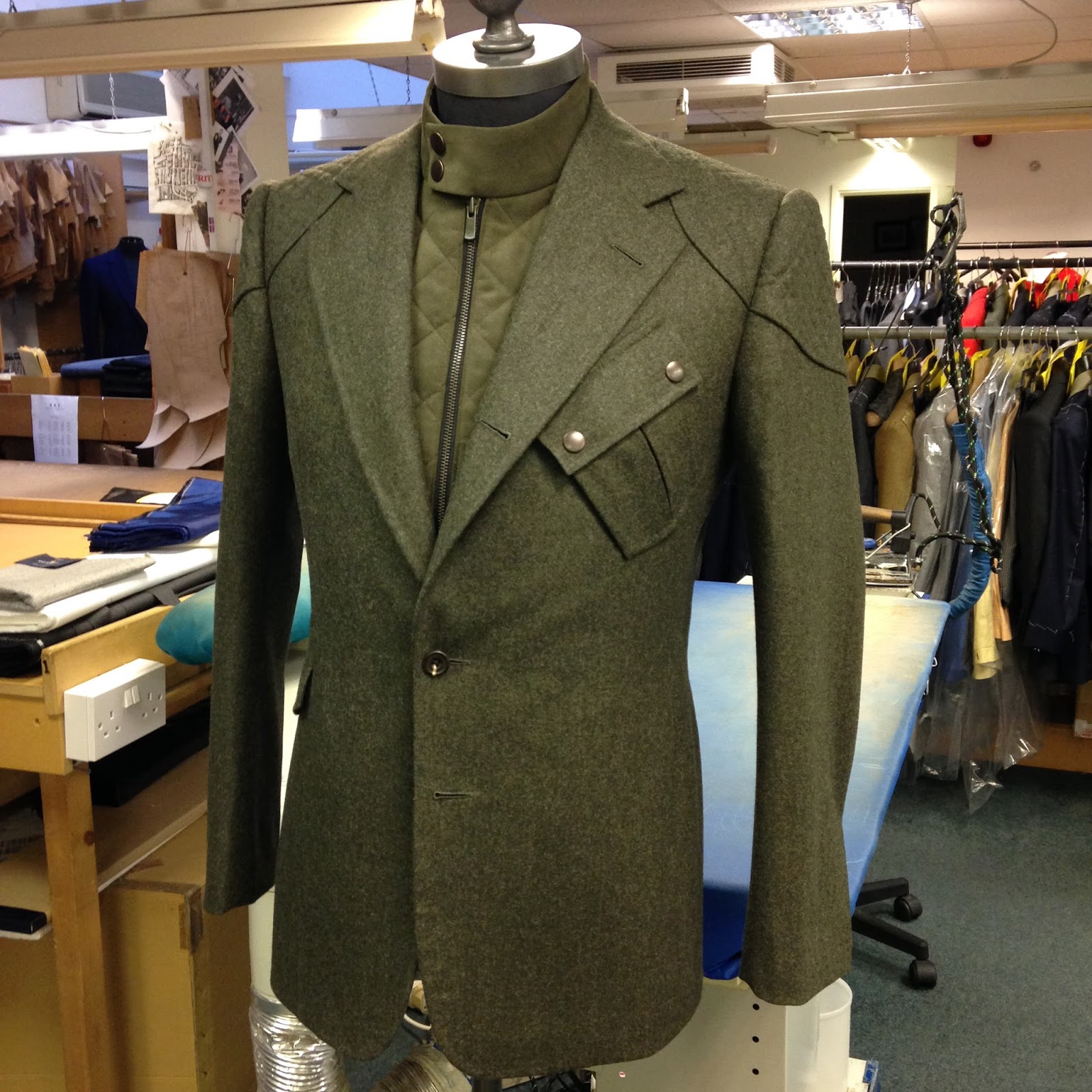 DAVIDE TAUB: Bespoke Driving Jacket w/.Detachable Bib: Collaboration ...