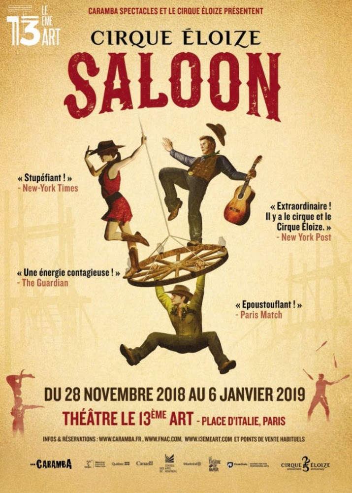 Le cirque Eloize au 13ème art et son spectacle Saloon - DAME SKARLETTE