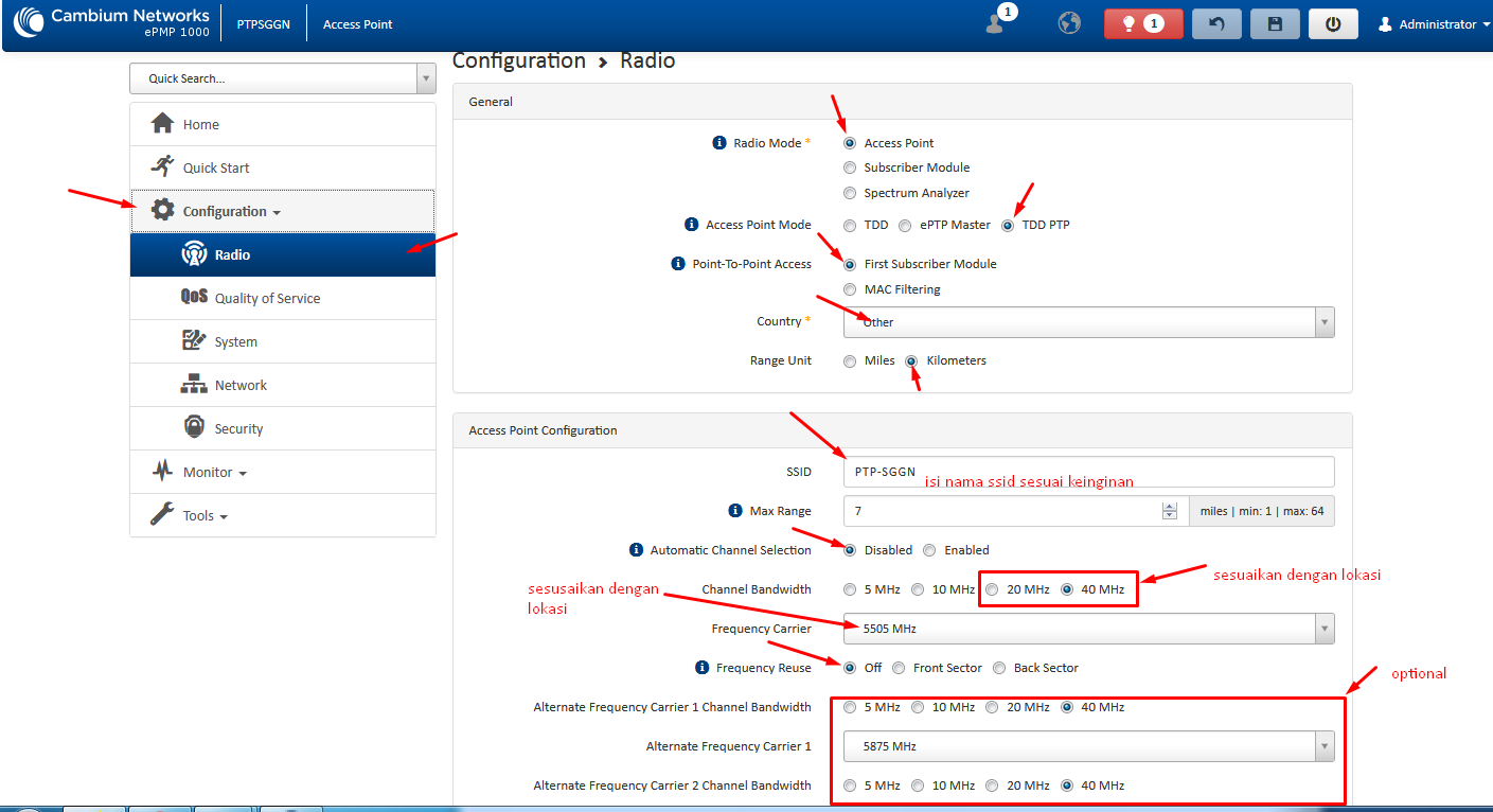 Cara Setting Cambium ePMP Force 200 Access Point PTP - sambilbaca.com ...