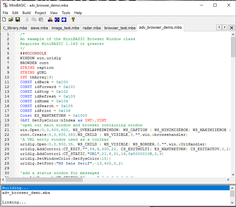 Aprendiendo C#, Python, C++, A.I, BASIC...: Mini BASIC